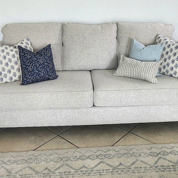 Light Blue Throw Pillow Set, Sofa Pillow Cover Set of 3, Blue Pillow ...