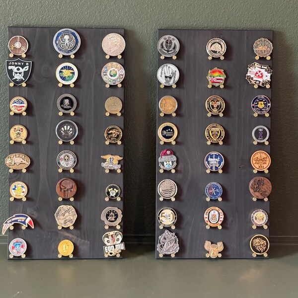 Challenge Coin Display | Thin Blue Line | Challenge Coin Holder ...
