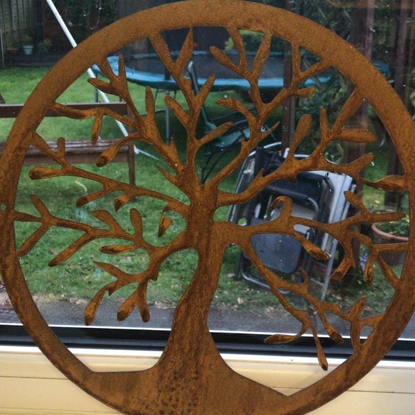 Metal Tree of Life Rusted Garden Art Rusty Outdoor Ornaments Metal ...