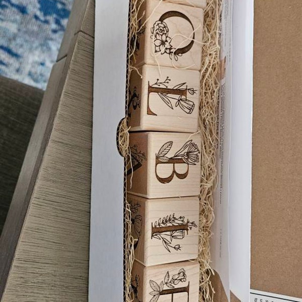 ABC Blocks | 7 Wooden Block Toys | Laser Engraved Handmade Blocks ...