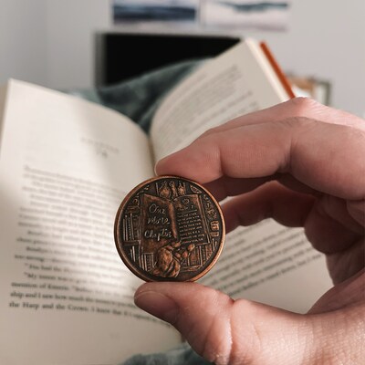 One More Chapter / Go to Bed Copper Decision Maker Coin - Etsy