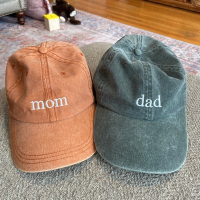Mom and Dad Baseball Caps Pregnancy Announcement Hats Set of - Etsy