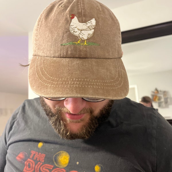 CHICKEN HEN Hat - Embroidered Men Women Domestic Farm Baseball Cap ...