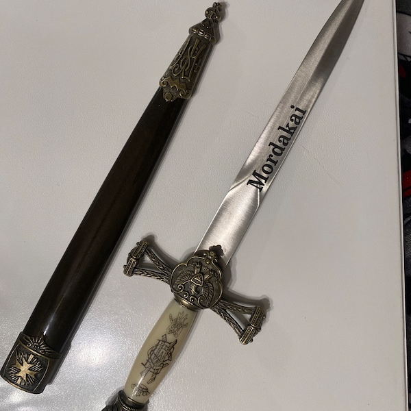 Personalized Medieval Dagger | Laser Engraved Stainless Steel With ...