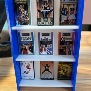 Mini Video Rental Store Display Shelf for 1:6 Scale Tapes, Mini VHS ...
