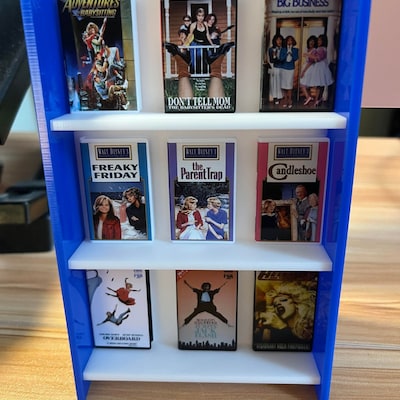 Mini Video Rental Store Display Shelf for 1:6 Scale Tapes, Mini VHS ...