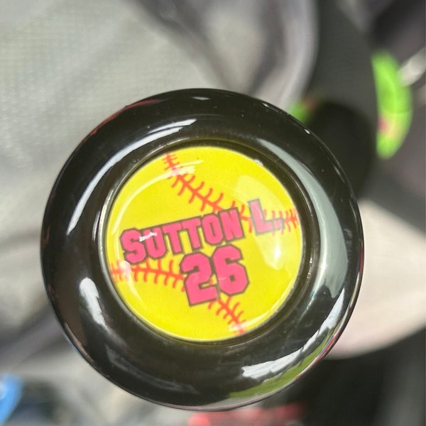 Personalized Softball Bat Sticker: Custom Name & Number 3D Decal - Etsy