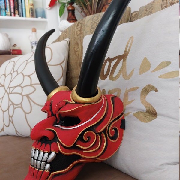 Devil Samurai Airsoft Mask BB Gun, Oni Hannya Halloween Costume Demon ...