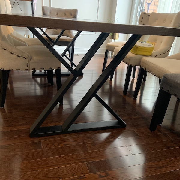 H 28 Inch, Dining Table Legs, Double Z Shape, 1 Pair, #SS1110 - Etsy