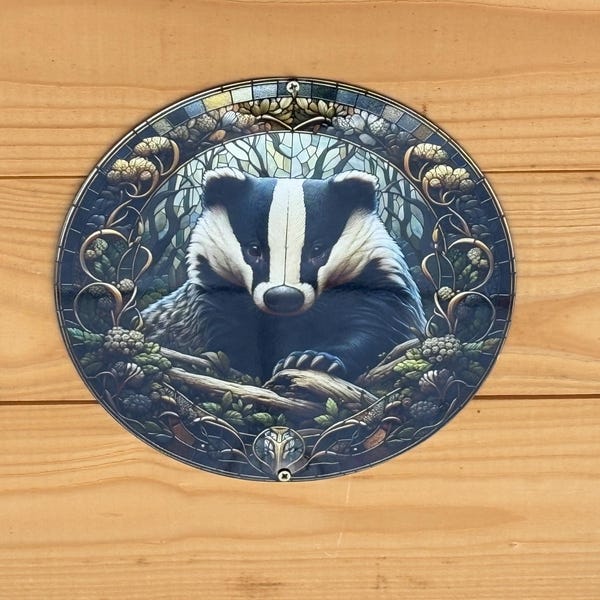 Badger Sign, Badger Lover Gift, Metal Badger Plaque, Garden Decorations ...