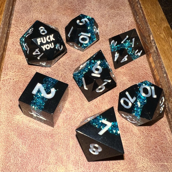 Unique DND Dice Dagger/wand, D20, D12, D10, D00, D8, D6, D4 W/leather ...