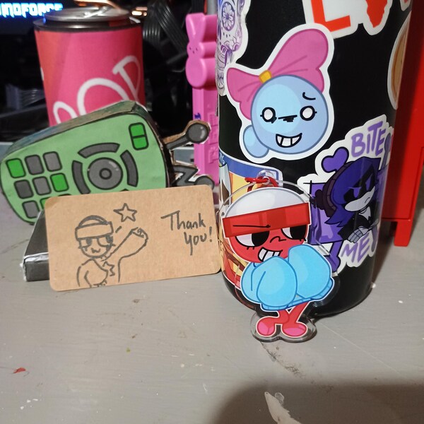 Teardrop BFDI Acrylic Keychain - Etsy