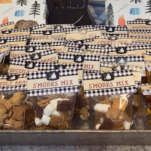 Camping Party, Treat Bag Toppers, Camping Party Favors, Goodie Bags ...