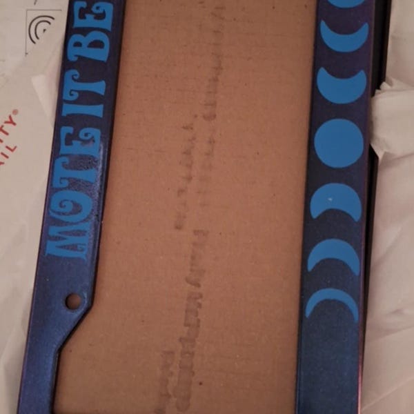 Mote It Be License Plate Frame Moon Phases Goddess Color Changing ...