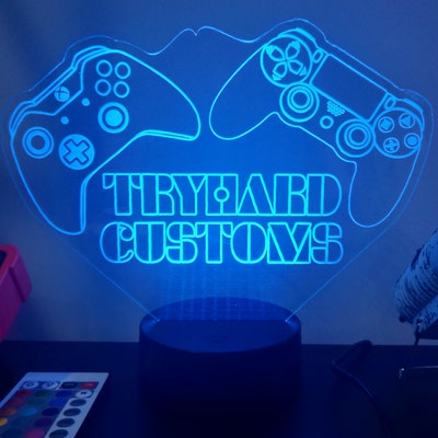 Game Controller Night Light, Personalized Free, LED Night Lamp, With ...