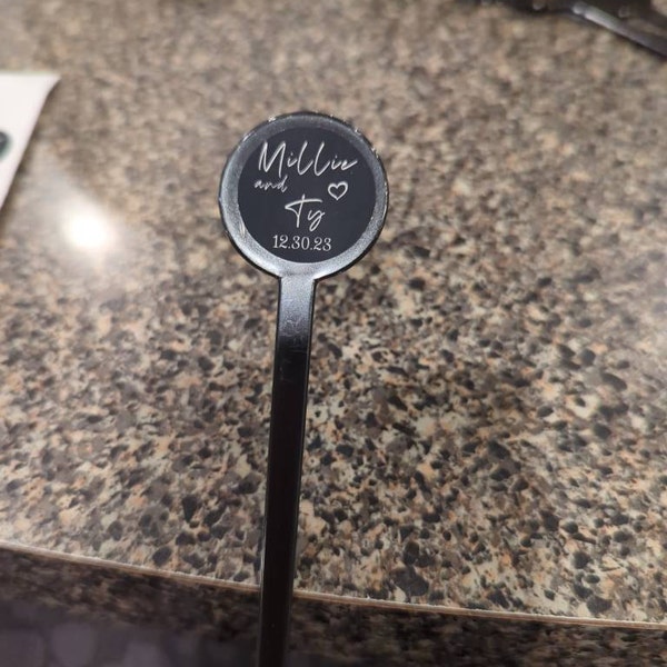 Custom Stir Stick Stickers for Cocktail Drink Stirrers Personalized ...