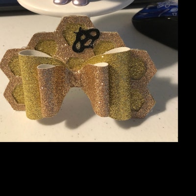 Digital SVG, DXF, PDF Bumble Bee Hair Bow Template, Bumble Bee Svg, Bee ...