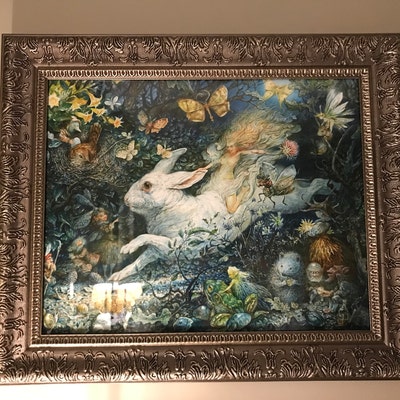 Run Rabbit Run print Fairy Tale Art Hare Magic Childrens Book ...