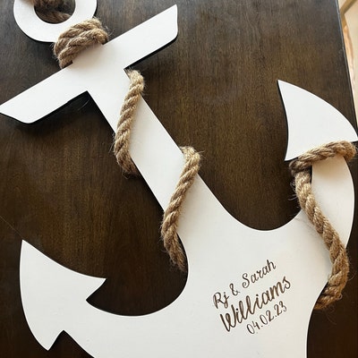 Anchor Wedding Guest Book, Nautical Wedding Sign, Ocean Wedding Decor ...