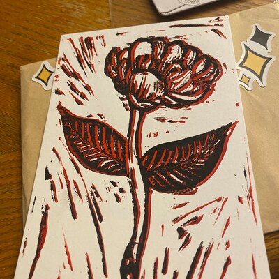 Strawberry Stamp Prints Originals / Strawberry Artwork / Berry Art ...