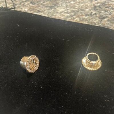 Solid Gold Ear Tunnels Diamonds 14k Ear Gauges Plugs Gauge Ear Lets ...