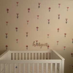 Wildflower Fabric Wall Decals Boho Floral Decals for Girls - Etsy