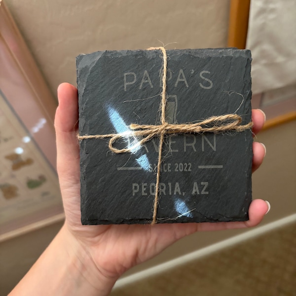 Lake Coordinate Coaster, Lake Location Coaster, Lake Coordinates ...