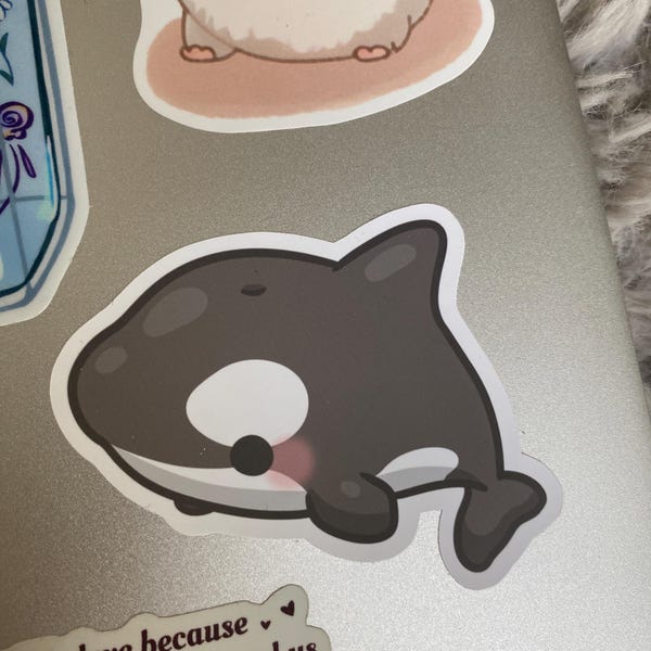 Cute Snacking Shark Stickers, Shark Eating Goldfish Cracker Stickers ...