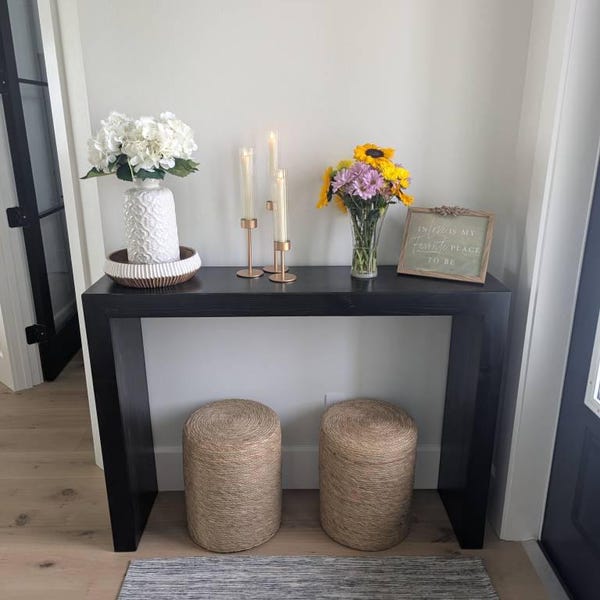 Waterfall Console Table for Entryway, Sofa, Living Room. Enhance Home ...