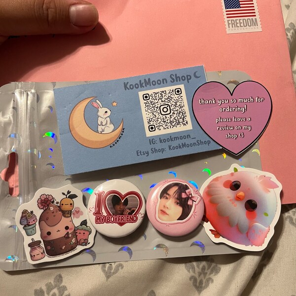 TXT Bow Buttons - Etsy