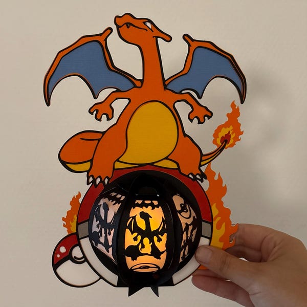 Dragon Lantern Paper Cut File | Phoenix Lantern Phoenix Shadow Box ...