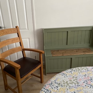 Hand Made Monks Bench / Coat Rack / Storage Bench / Finished - Etsy UK