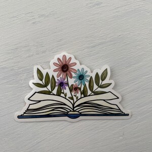 Floral Book Sticker Book Sticker Floral Sticker Flower - Etsy