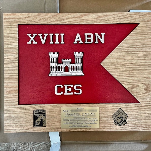 Engineer Company Guidon Plaque - Etsy