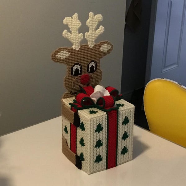 Pdf PATTERN - Merry Christmas Cross Tissue Box Cover - Pdf Download for ...