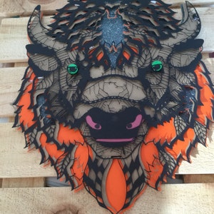 Zentangle Buffalo Bison SVG, Mandala Buffalo SVG, Single Layered - Etsy