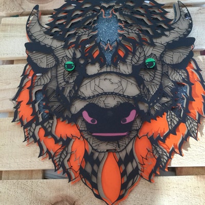 Zentangle Buffalo Bison SVG, Mandala Buffalo SVG, Single Layered - Etsy