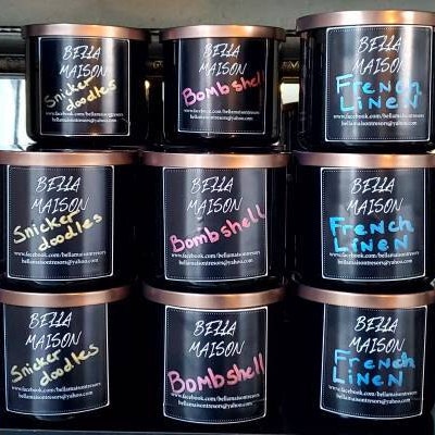 Custom Cozy Candle Stickers: Custom Candle Label, Coconut, Lavender ...