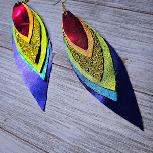 Mix HAIR on LEATHER Hide Scraps, Mix of Different Colors / Textures, 10 ...