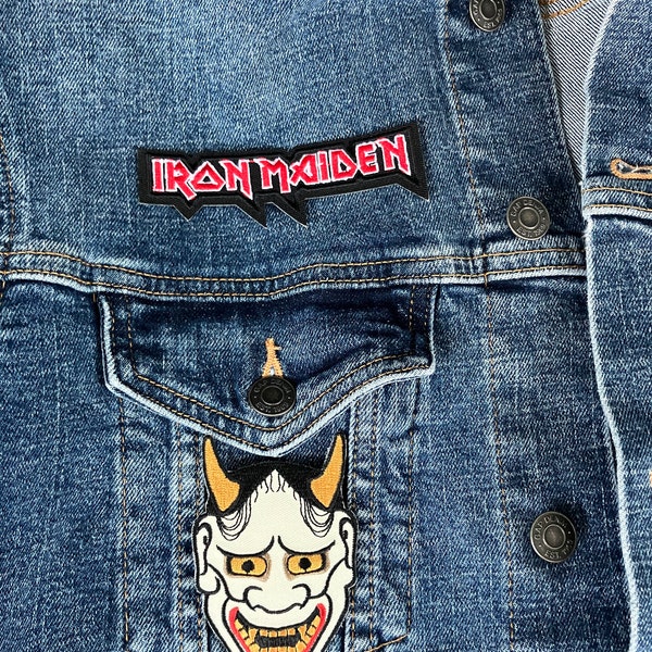 Official Iron Maiden Patch Red Logo Embroidered Iron on EH3 - Etsy