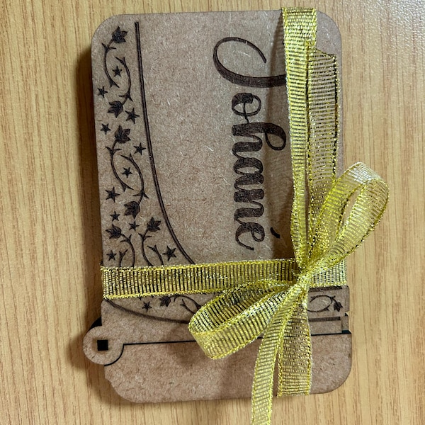 Laser Cut Wooden Gift Box Vector 3mm 1/8inch Gift Box Svg Dxf Ai Cut ...