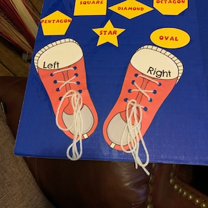 Shoe Lacing Cards, Printable Shoe Tying Practice, Shoelaces, Kid's Fine ...