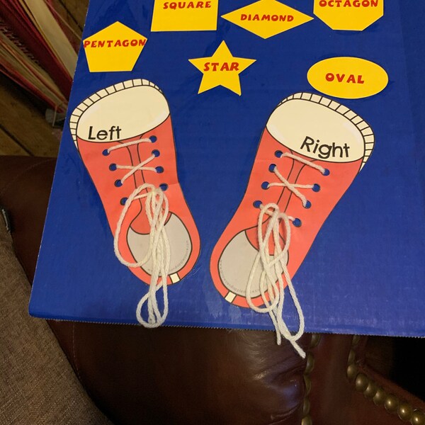 Shoe Lacing Cards, Printable Shoe Tying Practice, Shoelaces, Kid's Fine ...