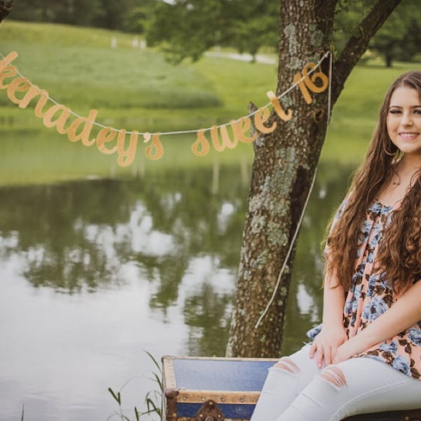 Custom Sweet 16 Banner, Sweet Sixteen Banner, Sweet 16 Party Decor ...