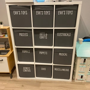 IKEA KALLAX DRONA Box Sticker Personalised Vinyl Labels | Etsy