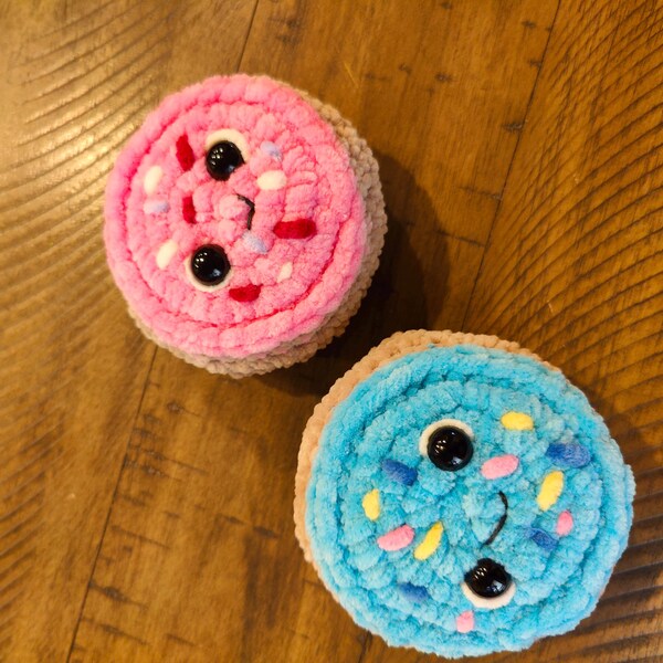 Mini Frosted Sugar Cookie Cookie Crochet Pattern, Plush Mini Cookie ...
