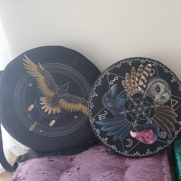 14, 16, 18 Inch Handmade Frame Drum Bag, Hawk Spirit, Shamanic Drums ...