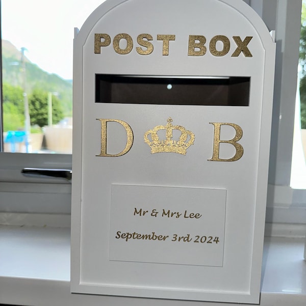 PERSONALISED Wedding Postbox Mdf Wedding Card Post Box - Etsy UK