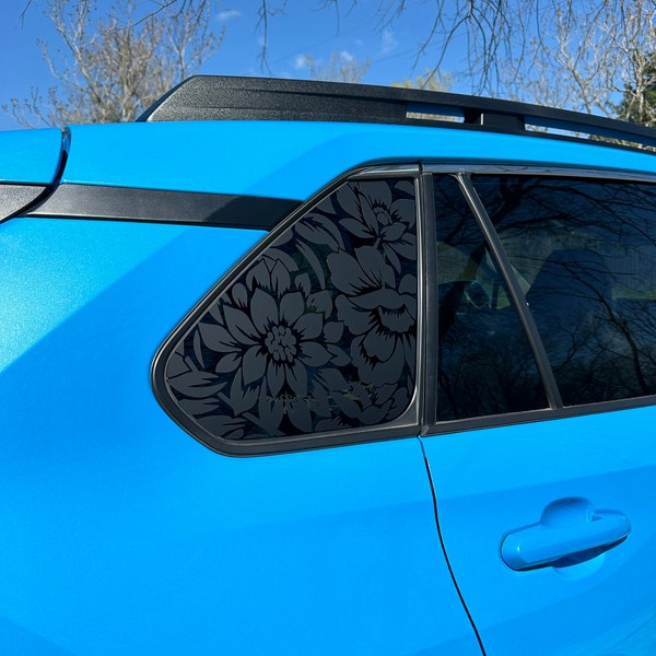 Fits 2019-2025 Toyota RAV4 Rear Side Window Floral Flowers Decal ...