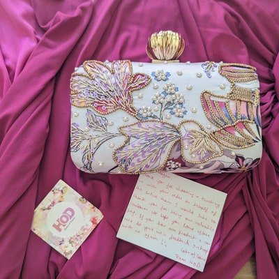 Bridal Handwork Clutch,party Clutch,fashionable Clutch,evening Clutch ...